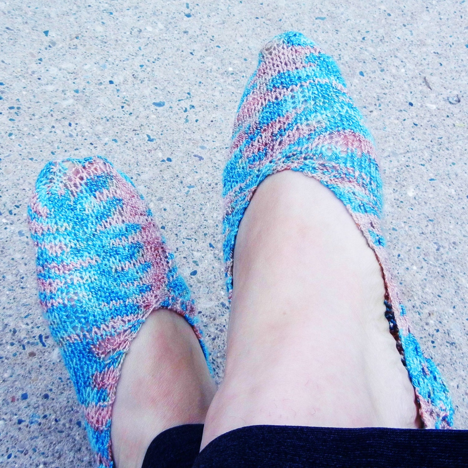 Footie Sock Knitting PDF Pattern, Customize to Fit Your Foot, Flat Shoe ...