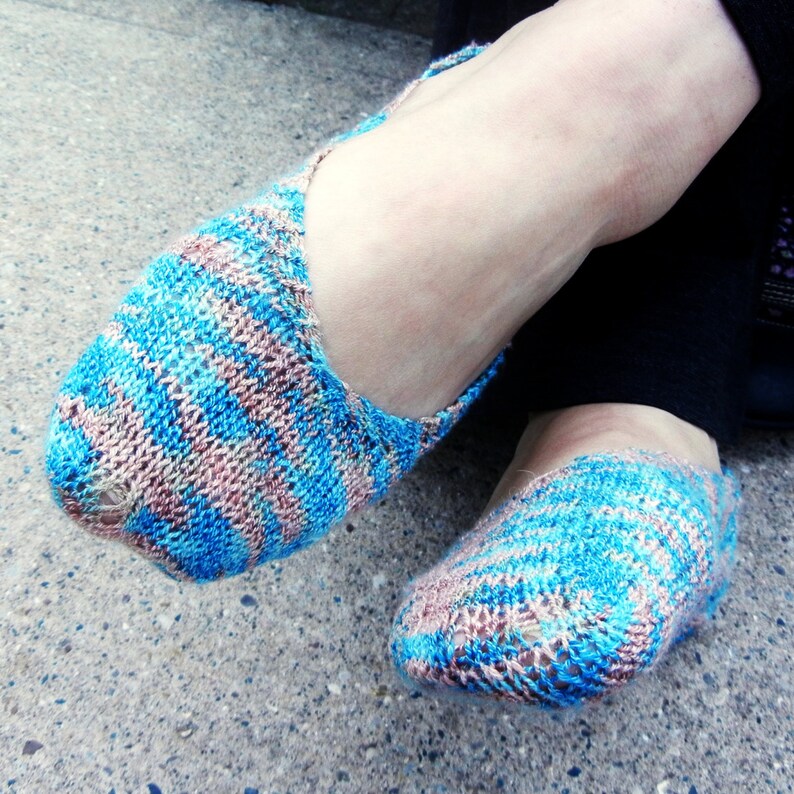 Footie Sock Knitting PDF Pattern, Customize to Fit Your Foot, Flat Shoe ...