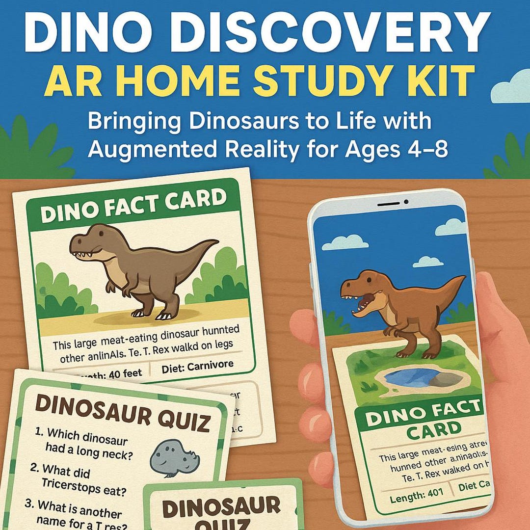 Dino Discovery Printable Kit With Augmented Reality | Educational STEM ...