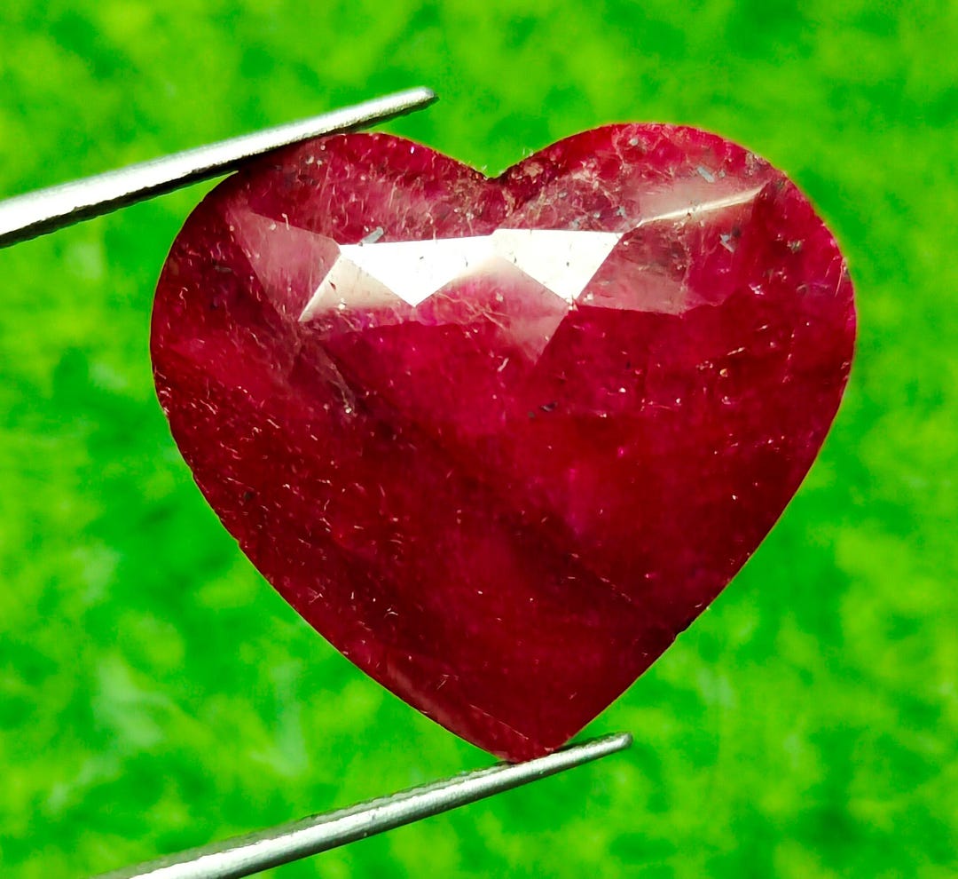 Red Ruby Heart Rose Cut Loose Gemstone - Africa Origin - Etsy