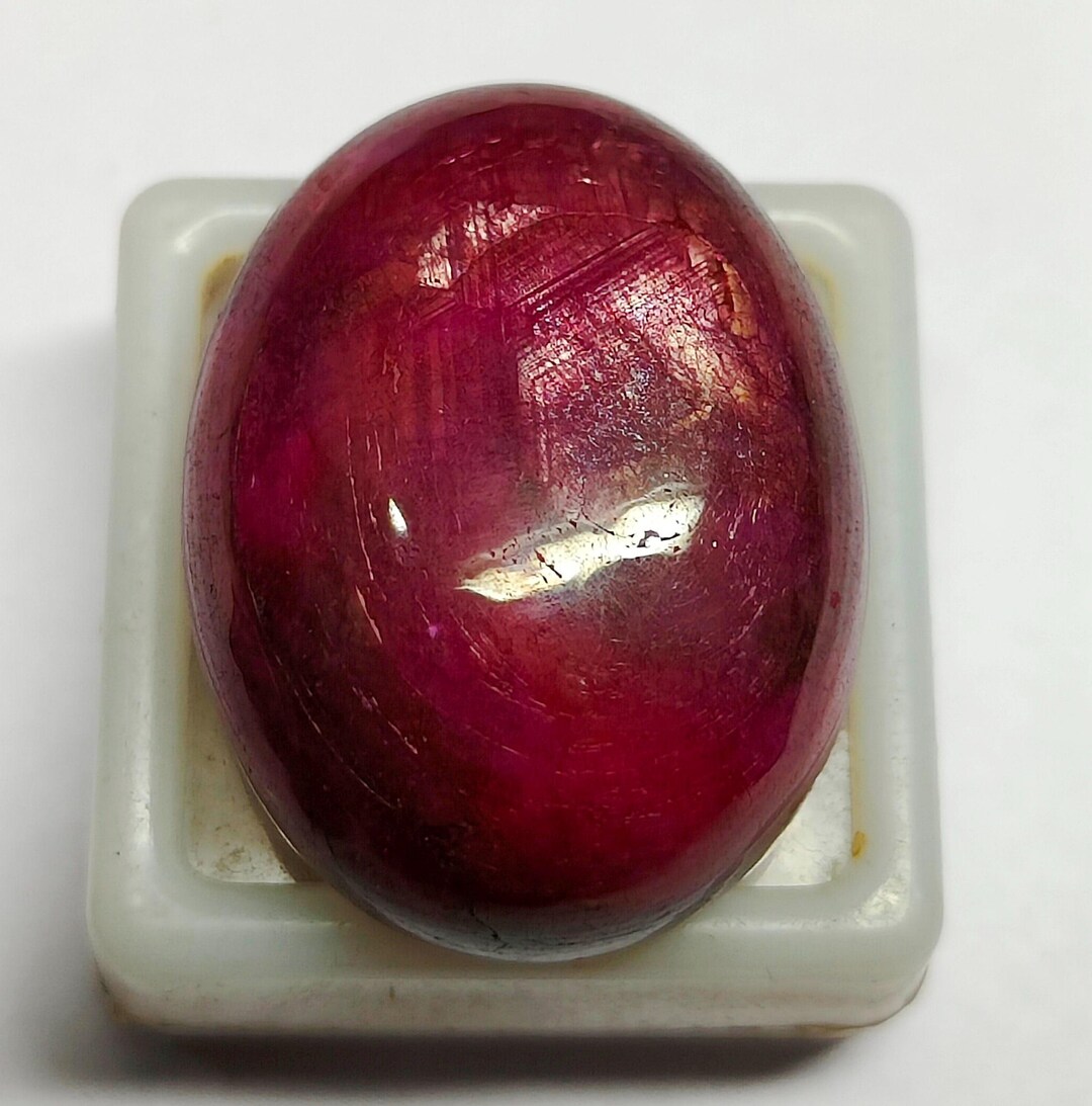 African Red Ruby Cabochon, Dyed Loose Gemstone - Etsy