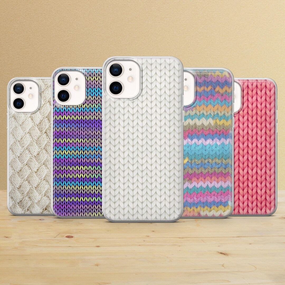 Knitted Phone Case, Sweater Pattern for iPhone 17 Case, Cozy Samsung ...