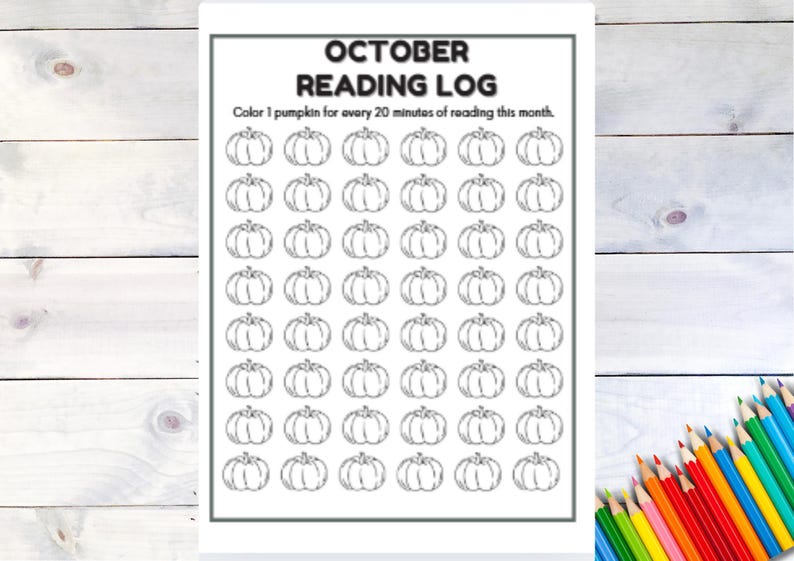 Monthly Reading Log for Kids | Printable Reading Tracker for Home or ...
