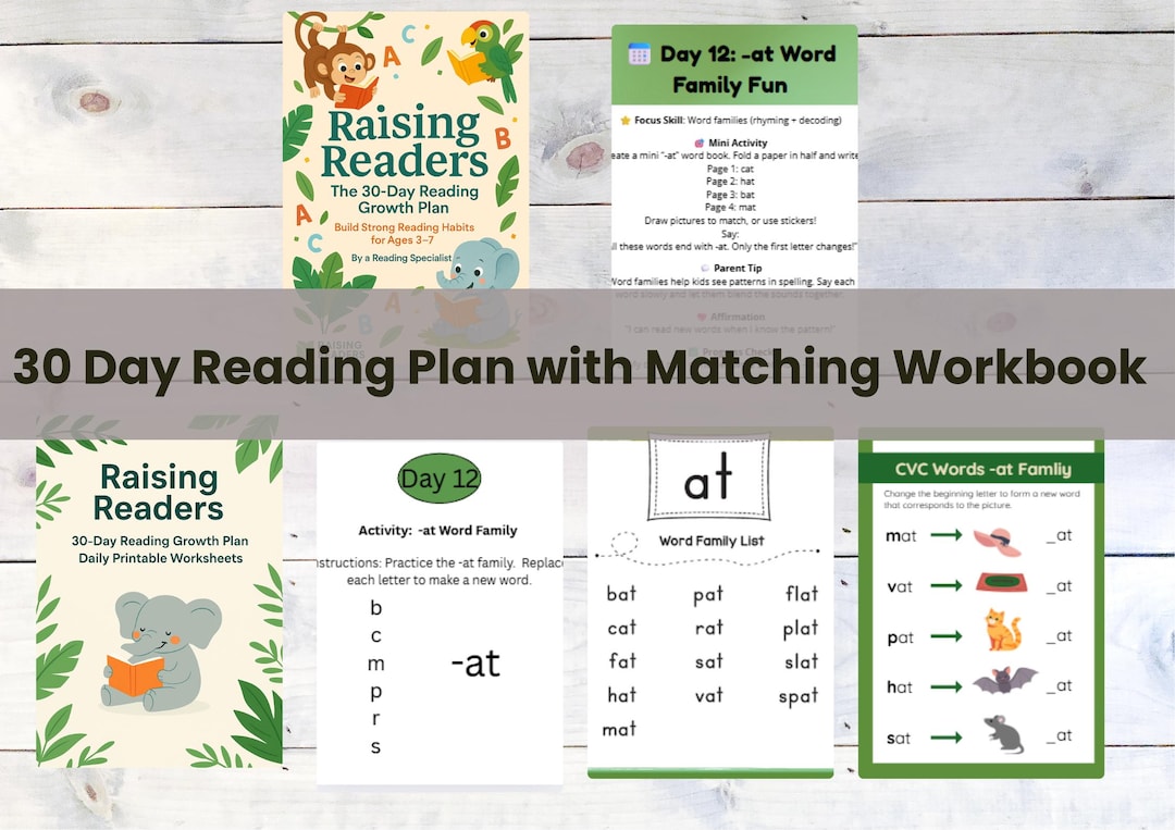 30-day Early Reading Plan PDF | Daily Literacy Practice Guide for ...
