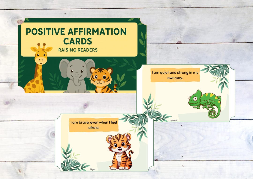 Kids Positive Affirmation Flashcards, Positive Affirmation Cards ...
