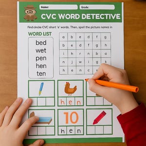 CVC Word Bundle – 5 Printable Short Vowel Phonics Games for ...