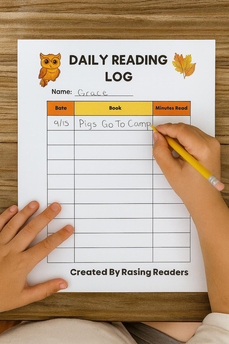 Fall Reading Log for Kids | Printable Autumn Reading Tracker | Home ...