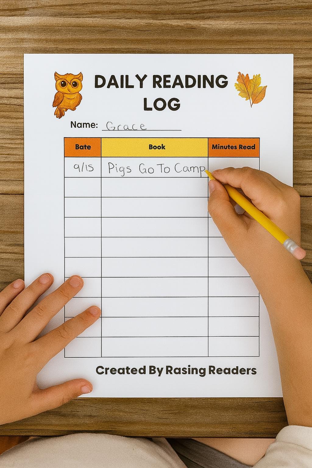 Fall Reading Log for Kids | Printable Autumn Reading Tracker | Home ...
