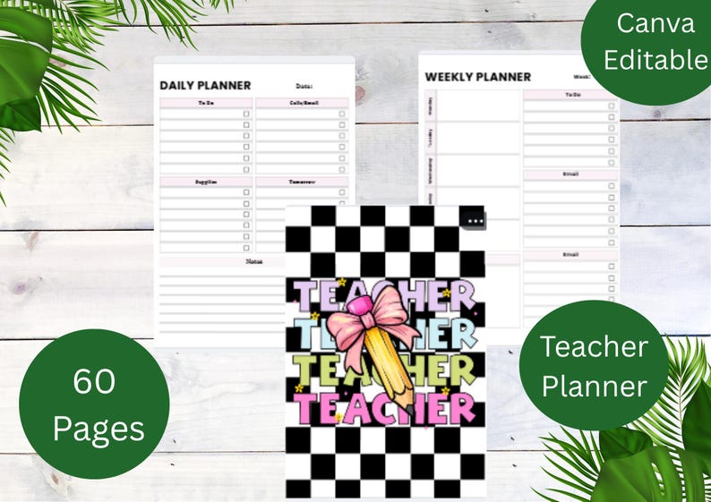 2025-2026 Teacher Planner, Canva Template, Digital Lesson Plan Book ...