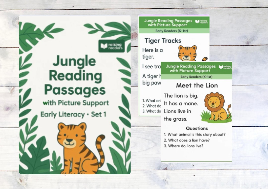 Jungle Reading Passages Bundle – 20 Early Literacy Decodable Texts With ...