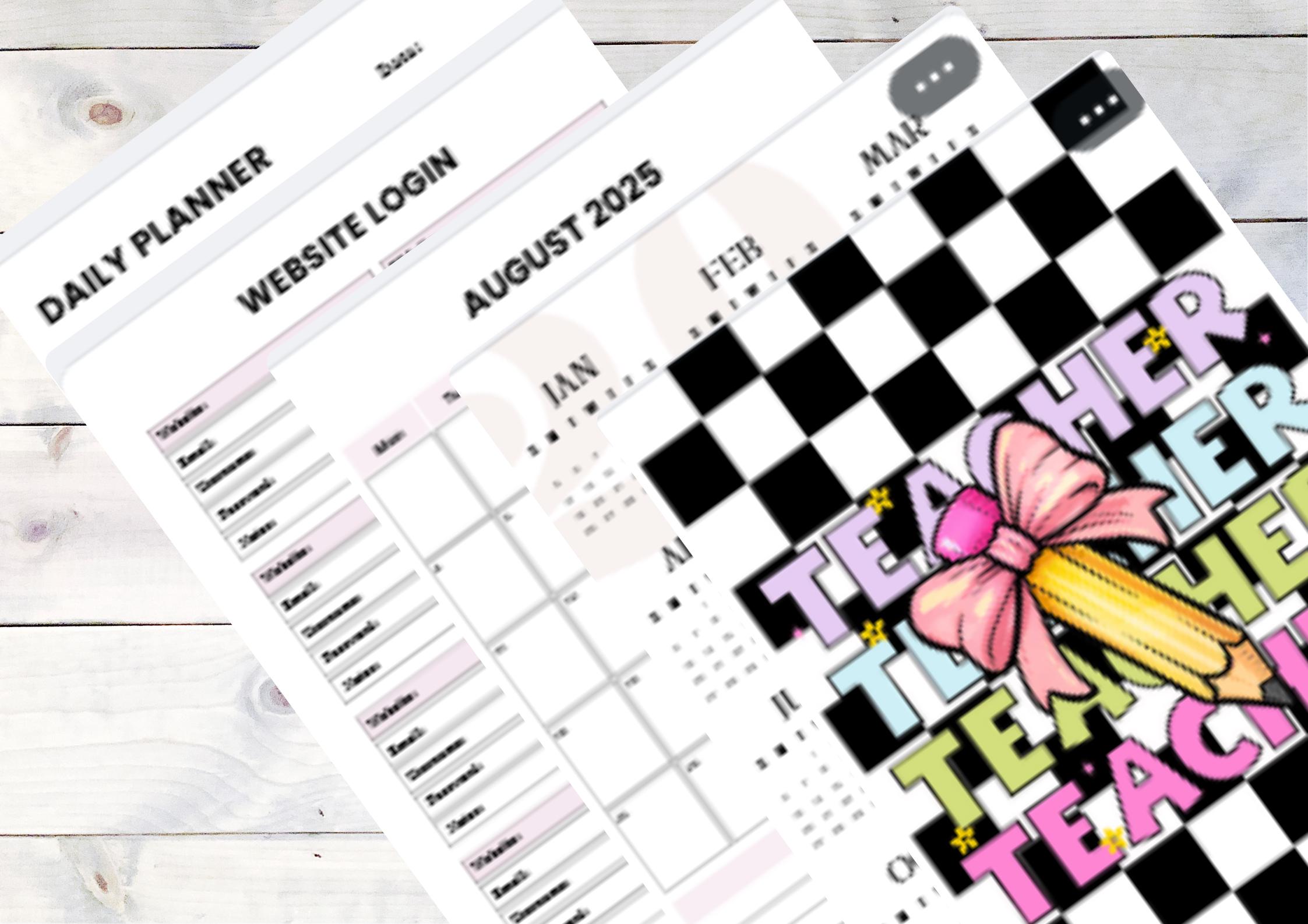 2025-2026 Teacher Planner, Canva Template, Digital Lesson Plan Book ...