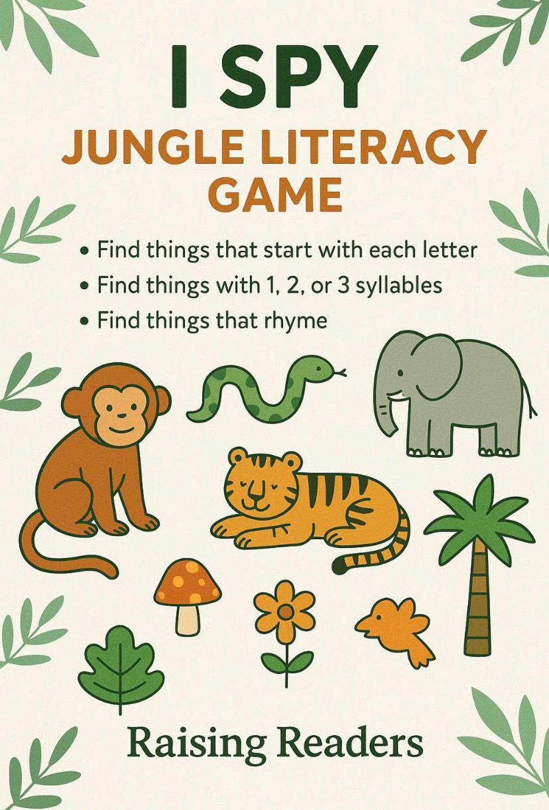 I Spy Jungle Literacy Game – Alphabet & Letter Sound Activity for Prek ...