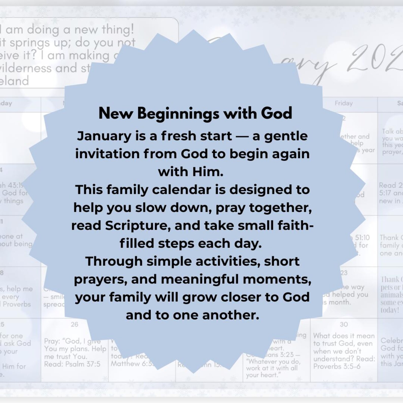January Christian Family Activity Calendar 2026 | Christian Family ...