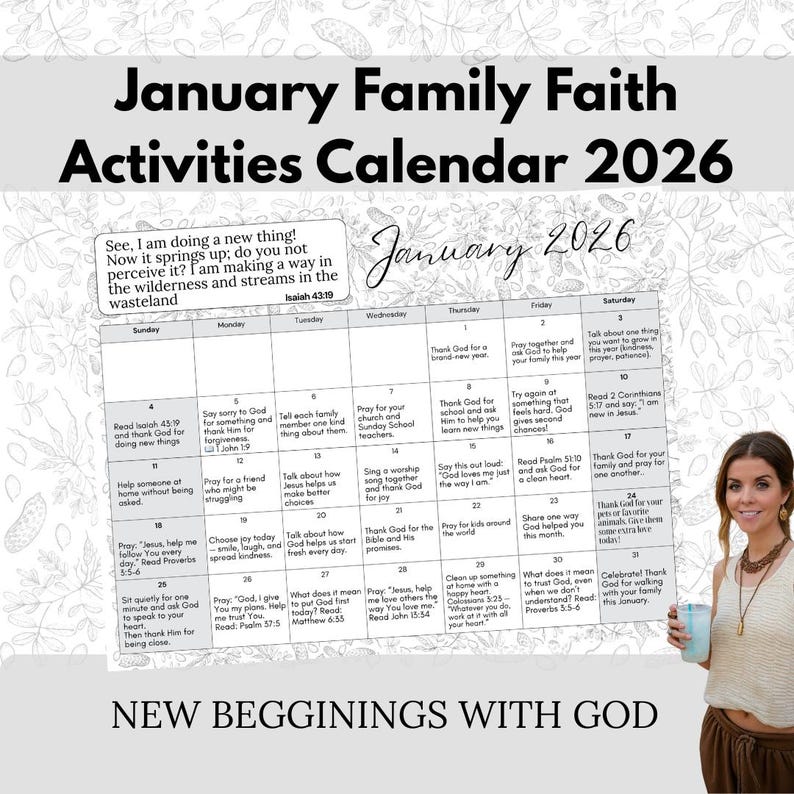 January Christian Family Activity Calendar 2026 | Christian Family ...