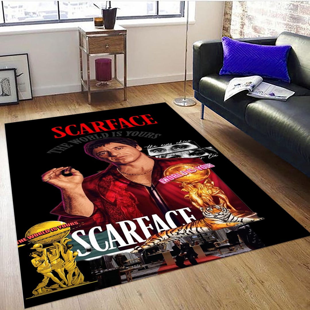 Scarface Movie Rug, Tony Montana, Living Room Carpet - Etsy