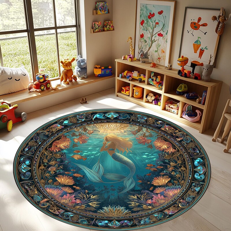Mermaid Area Rug - Etsy