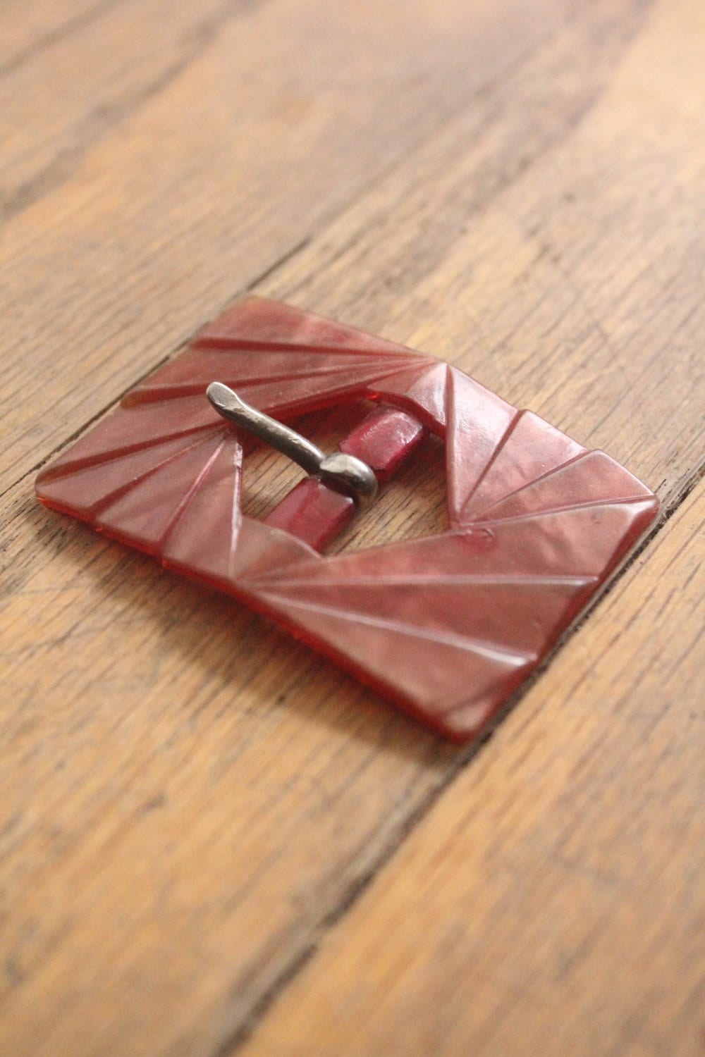 Vintage 20's/30's Art Deco Burgundy Buckle Scarf Slide - Etsy