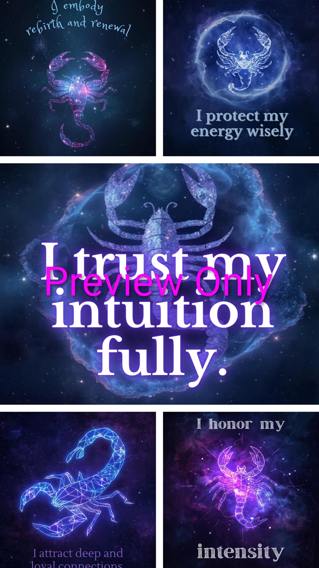 Scorpio Affirmations PNG | Instagram Post | Astrology Digital Download ...