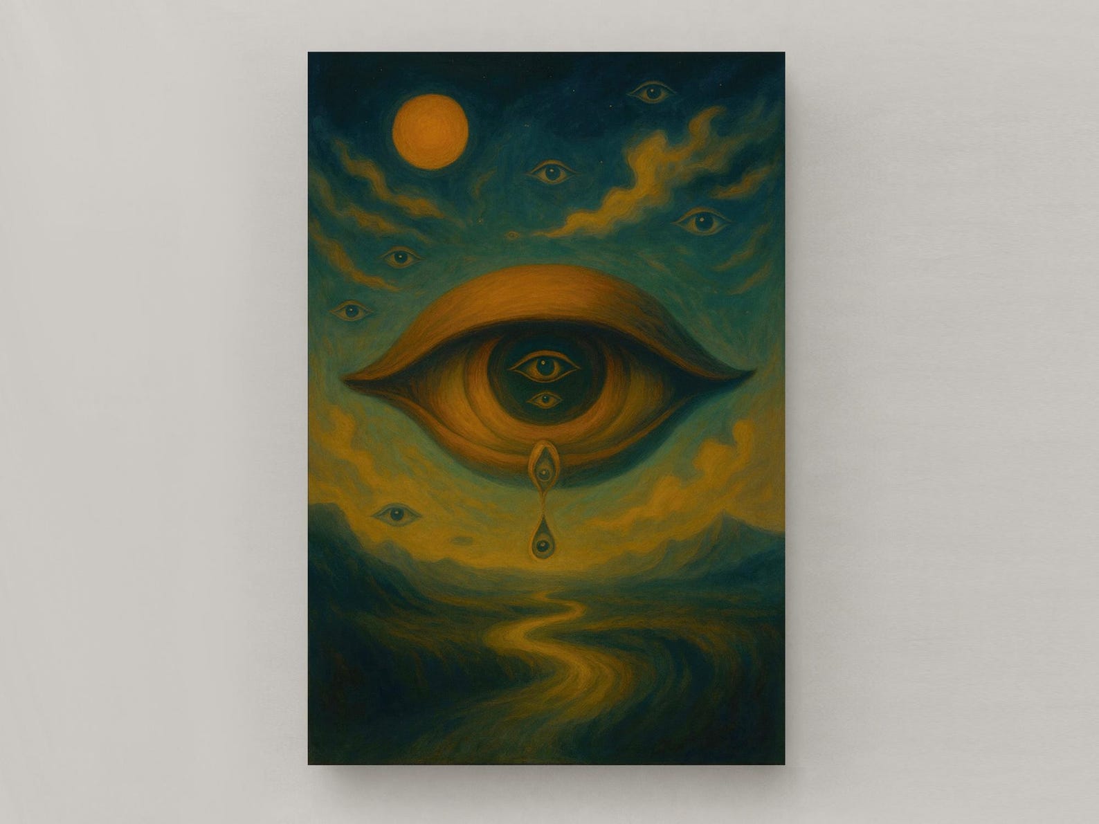 Cosmic Eye Art Print Surreal Wall Art Mystical Dreamscape Decor - Etsy