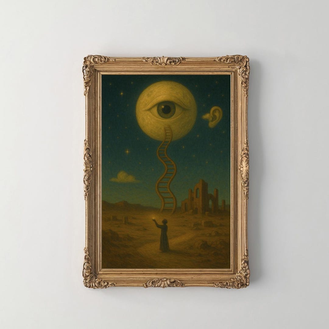 Surreal Nursery Wall Art, Whimsical Kids Room Print, Moon Dream Art ...