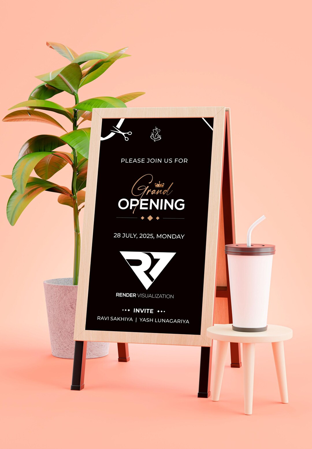Minimalist Grand Opening Welcome Sign Template: Corporate Event ...
