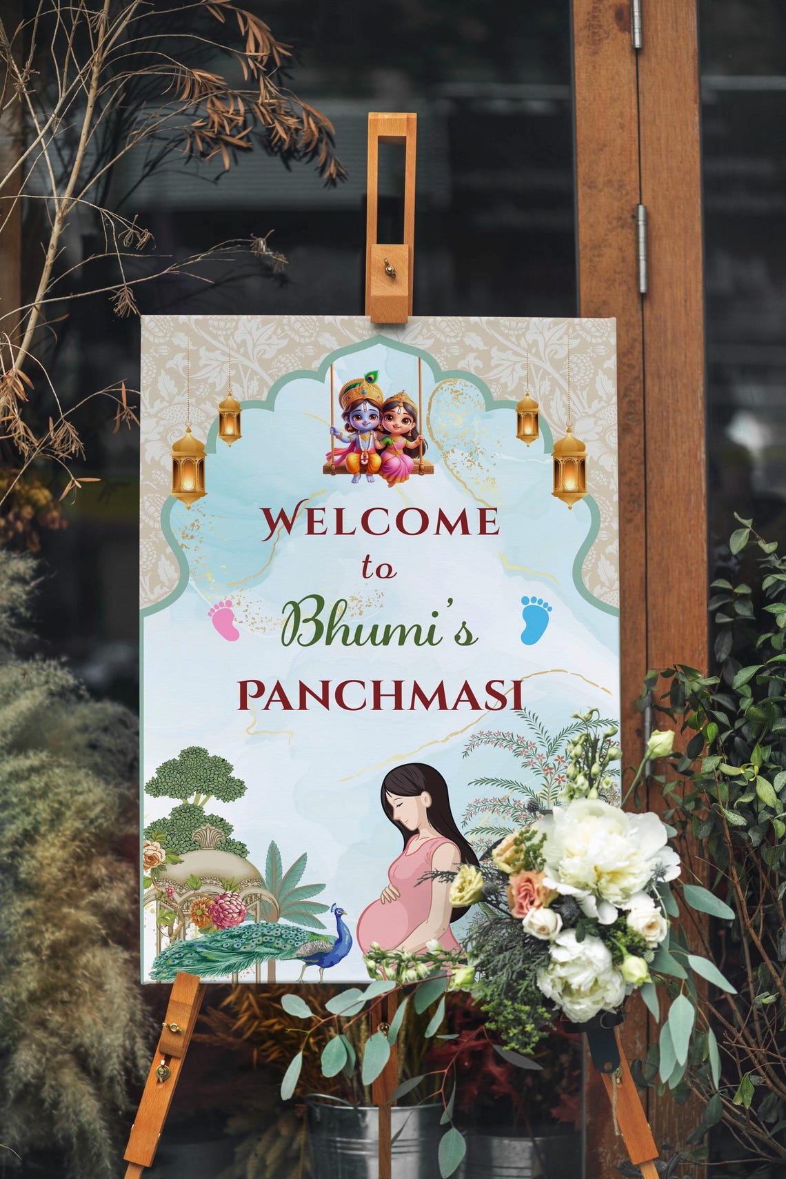 Indian Panchmasi Welcome Sign / Welcome Standee - Etsy