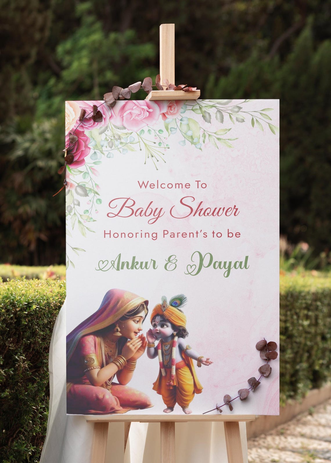 Indian Baby Shower Welcome Sign / Welcome Standee - Etsy