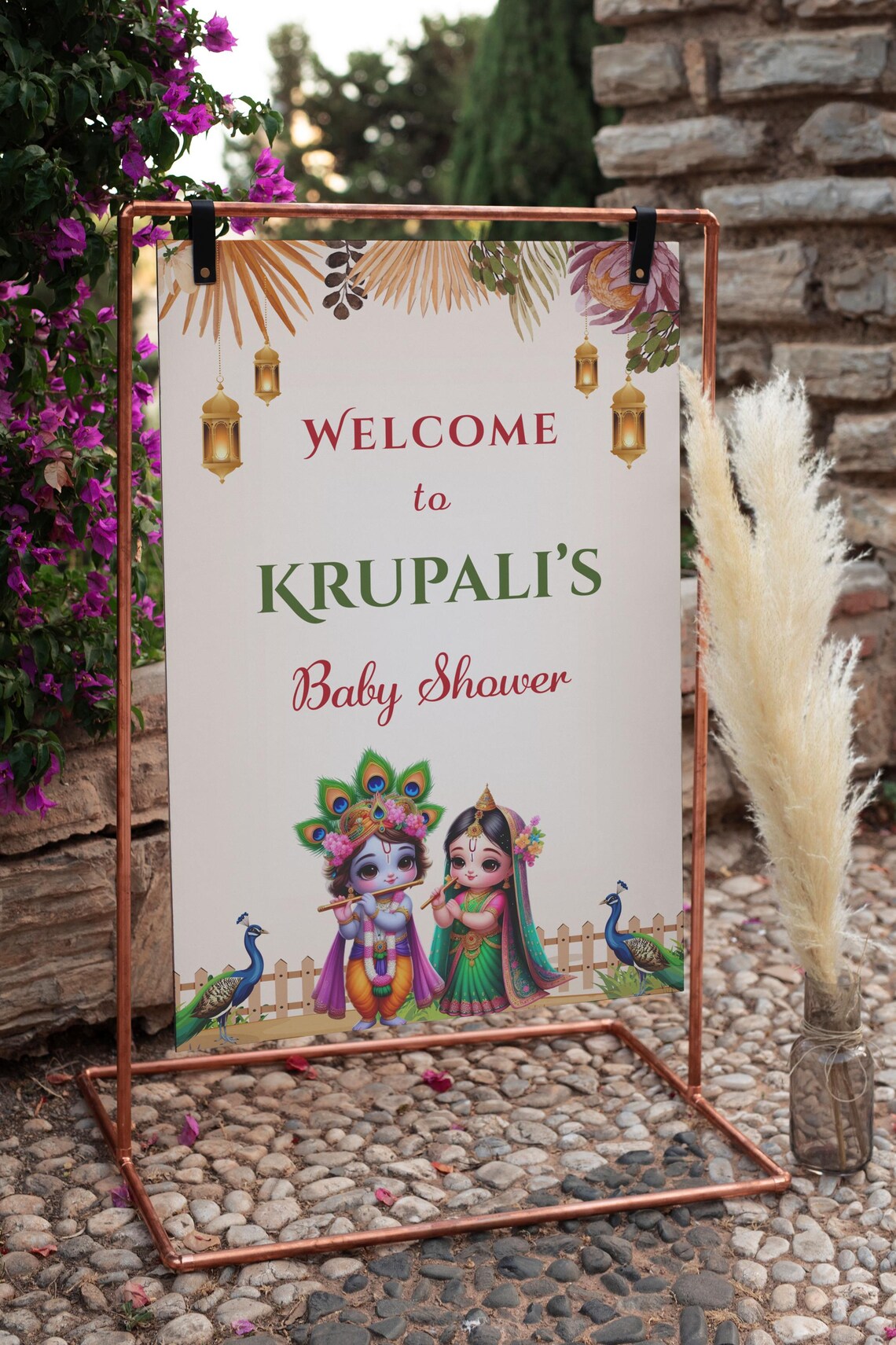 Indian Baby Shower Welcome Sign / Welcome Standee - Etsy