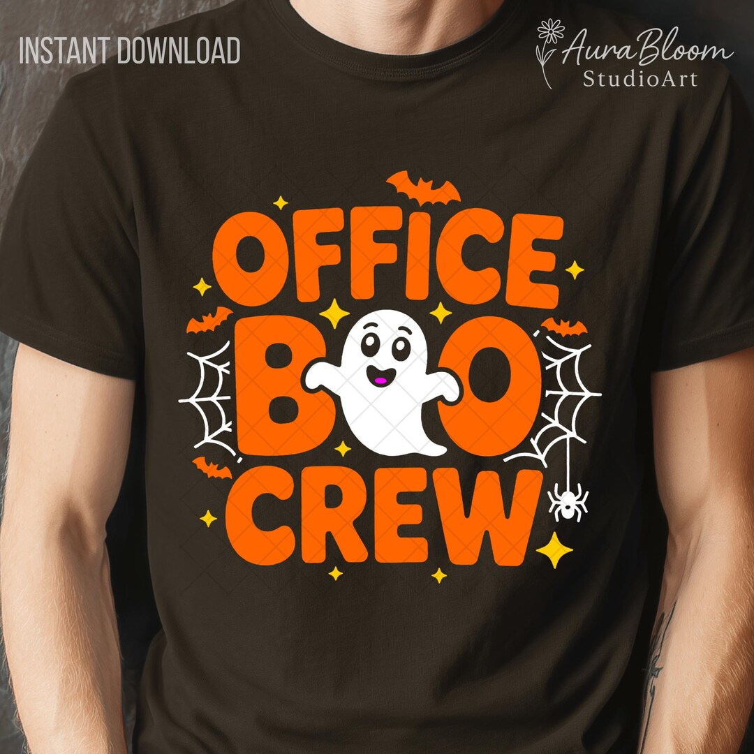 Office Boo Crew PNG SVG : téléchargement numérique Halloween Ghost ...