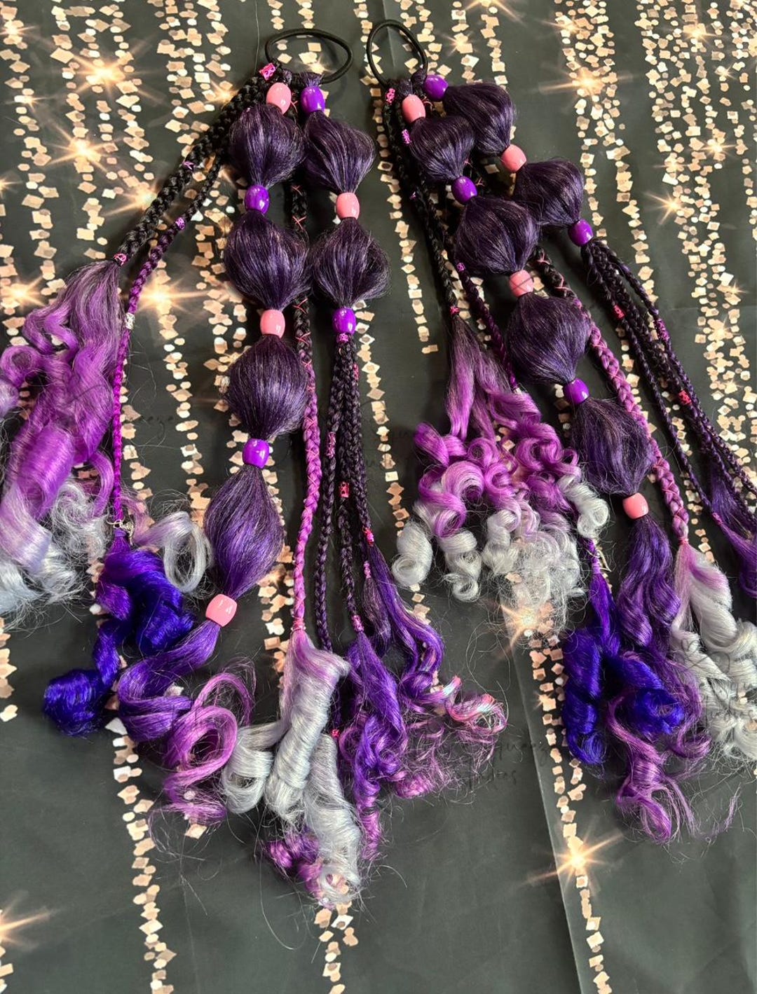 CUSTOM Rave Hair Falls- Festival Hair Extensions, Cyber Dreads, Alt ...