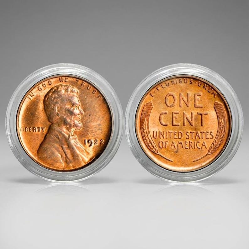 Rare 1922 Lincoln Wheat Penny Cent US Commemorative Vintage Numismatic ...