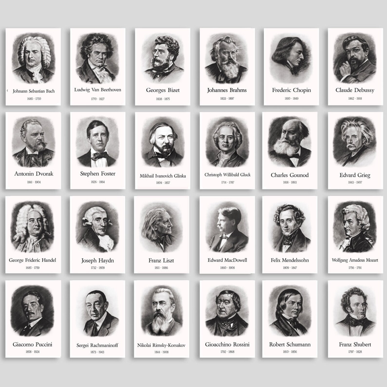 Printable Flashcards | Composer Printable Cards | Teacher Resource ...