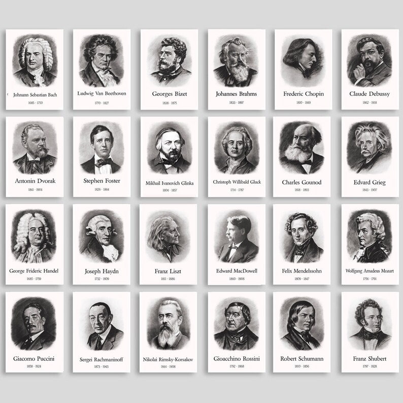 Printable Flashcards | Composer Printable Cards | Teacher Resource ...