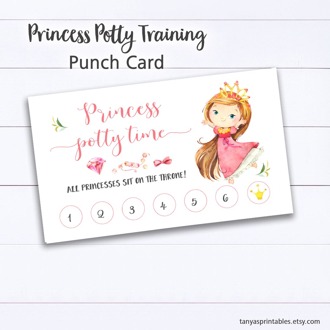 Princess Potty Chart Potty Training Chart for Toddlers - Etsy