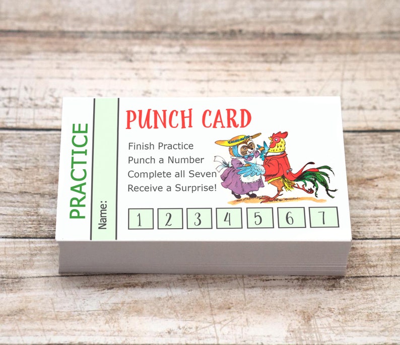Practice Reward Card Instant Download Vintage Illustration | Etsy