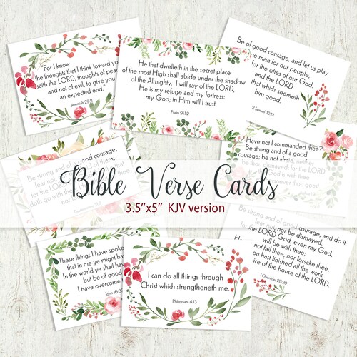 Scripture Cards Printable Bible Verse Cards Instant - Etsy