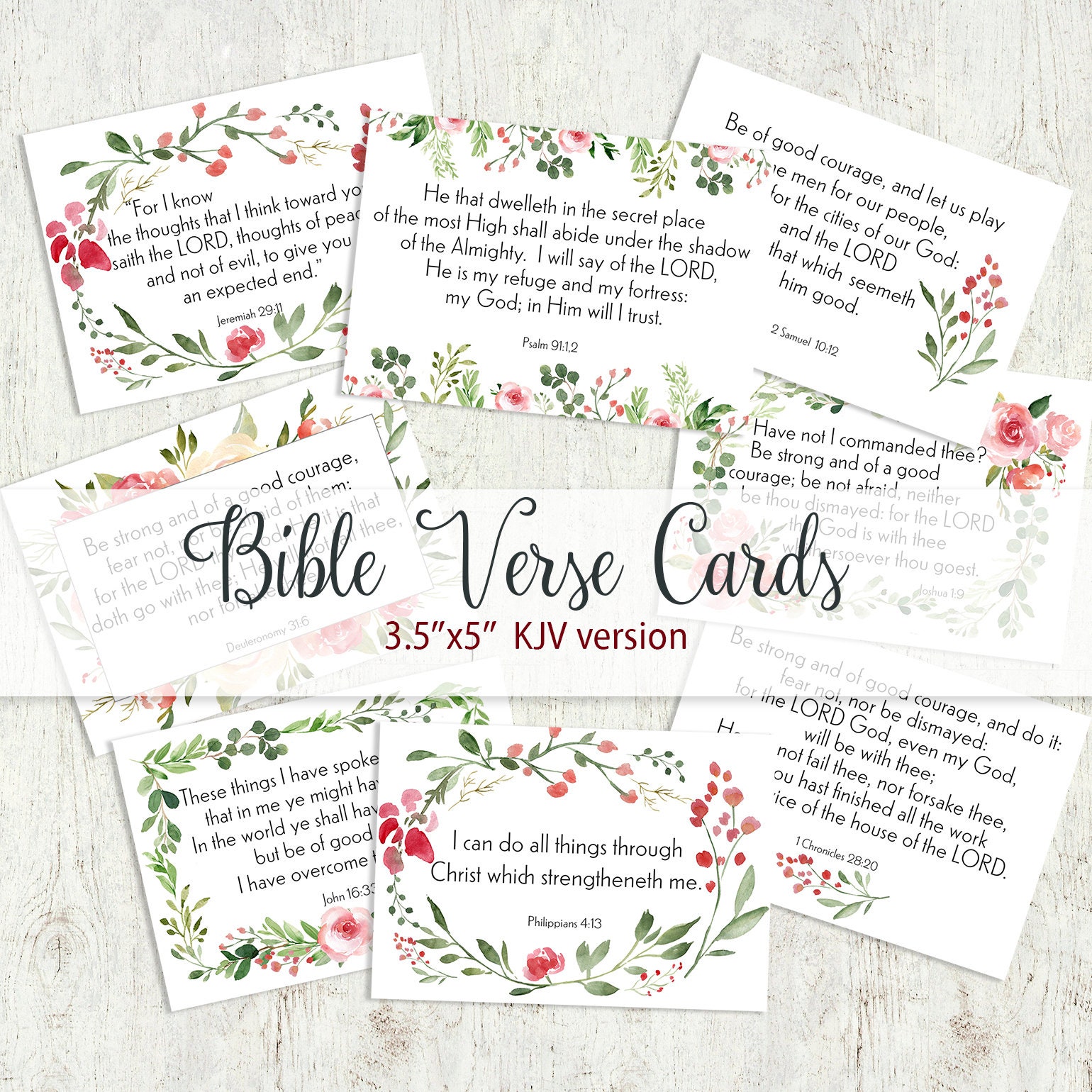 Bible Verse Cards 3.5x5 Print Scripture Postcard Bible - Etsy