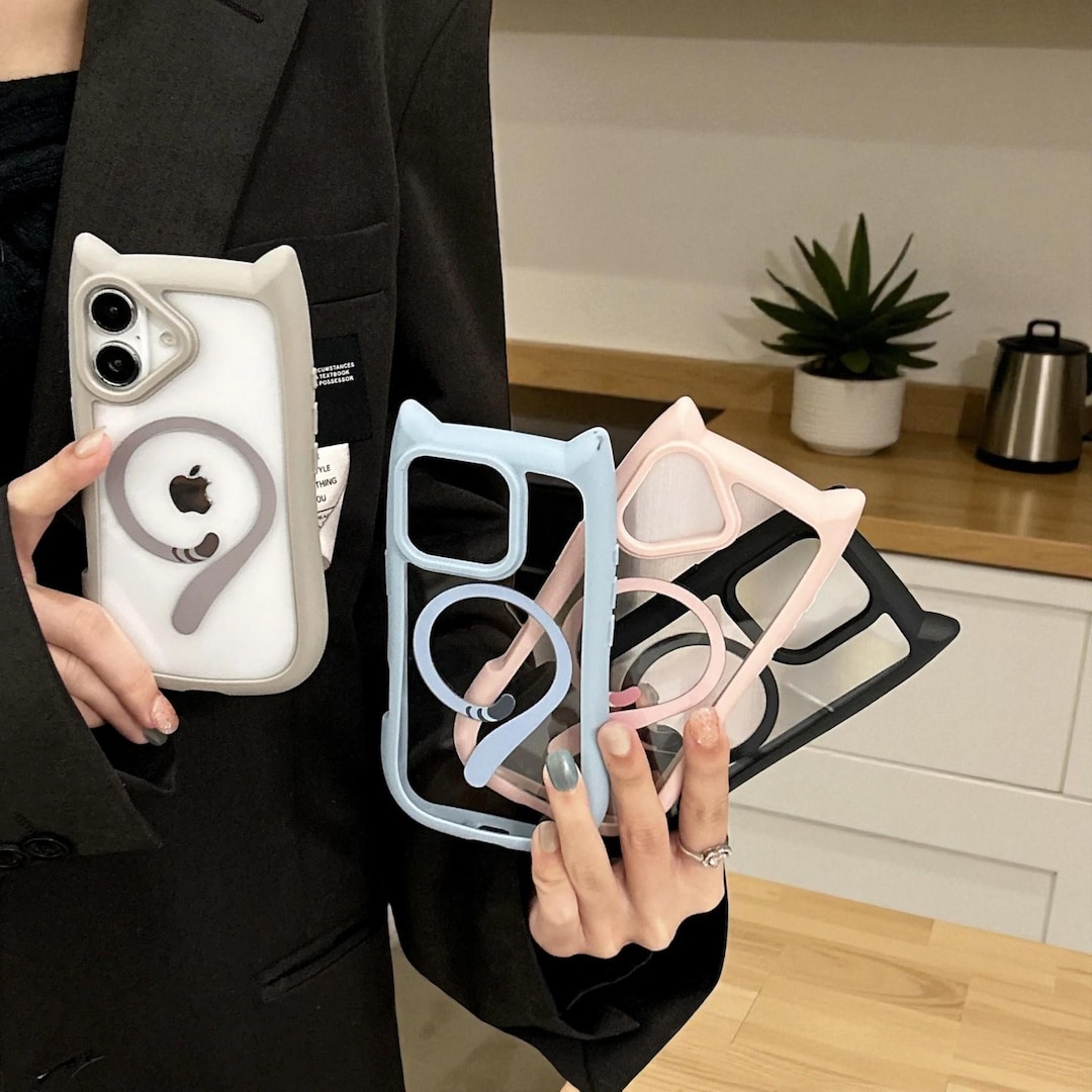 Cat Ear iPhone 17 16 16e 15 Pro & Pro Max Case | Magnetic Shockproof ...