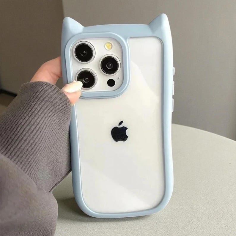 Cat Ear iPhone 16 15 14 13 12 11 Pro Max Silicone Shockproof Case - Etsy