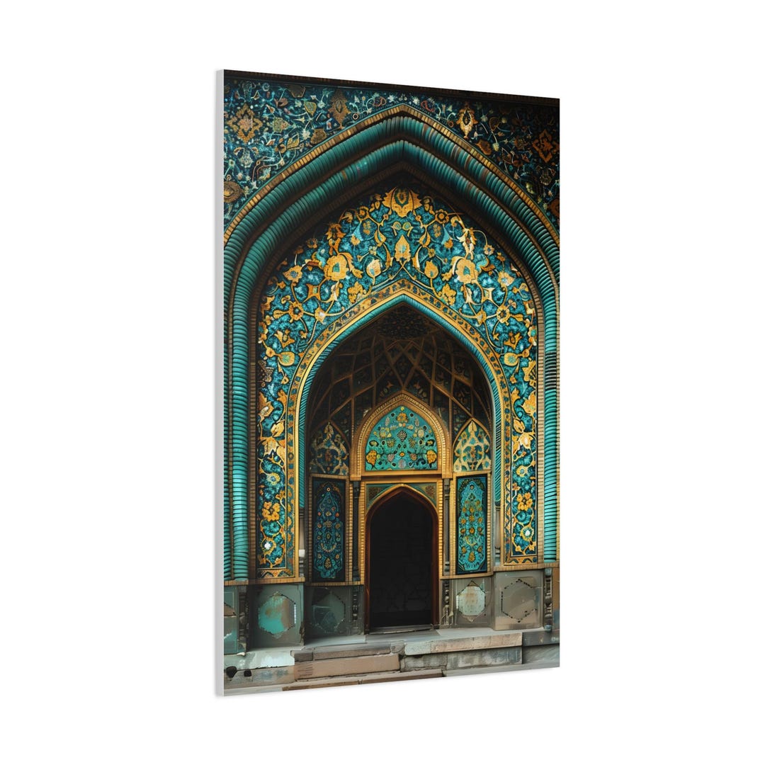 Isfahan Persian Door Wall Art Print Iranian Traditional Architecture ...