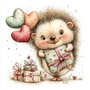 Valentine Cute Animals Clipart, Valentine Graphics, Romantic Clipart ...