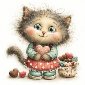 Valentine Cute Animals Clipart, Valentine Graphics, Romantic Clipart ...