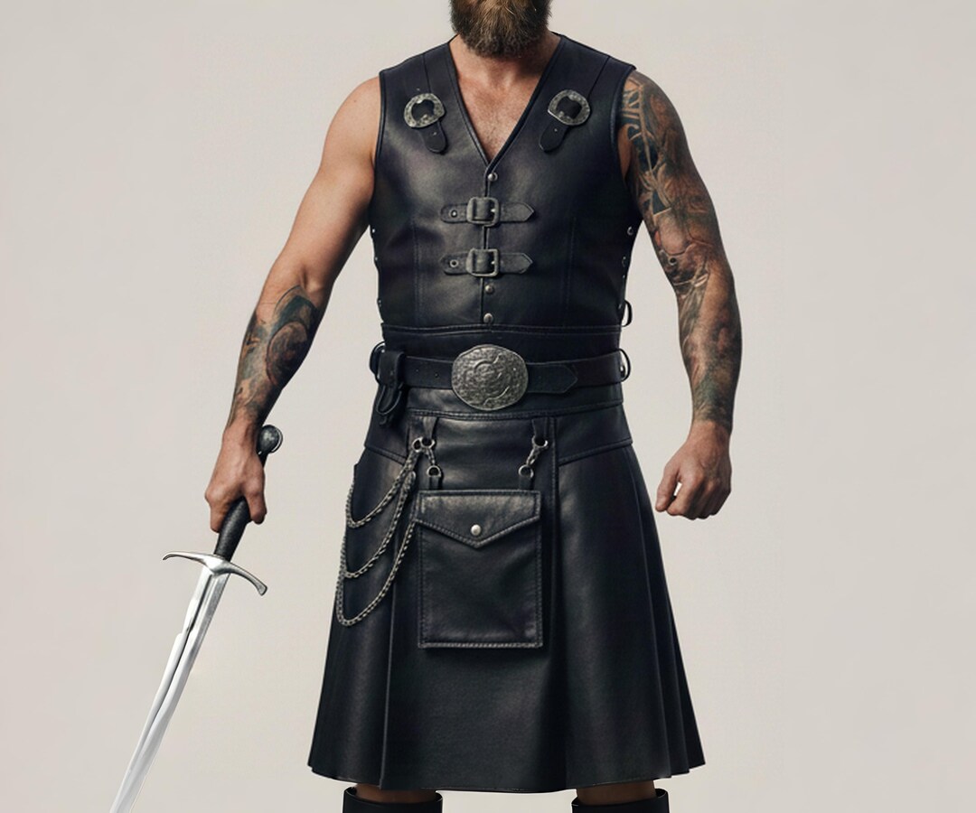 Warrior Gladiator Kilt & Vest, Custom Fit, Battle-ready Armor, Viking ...