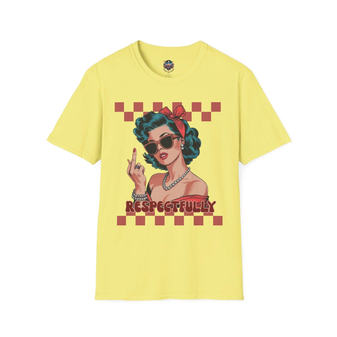 Respectfully Middle Finger T-shirt: Funny Sarcastic Graphic Tee - Etsy