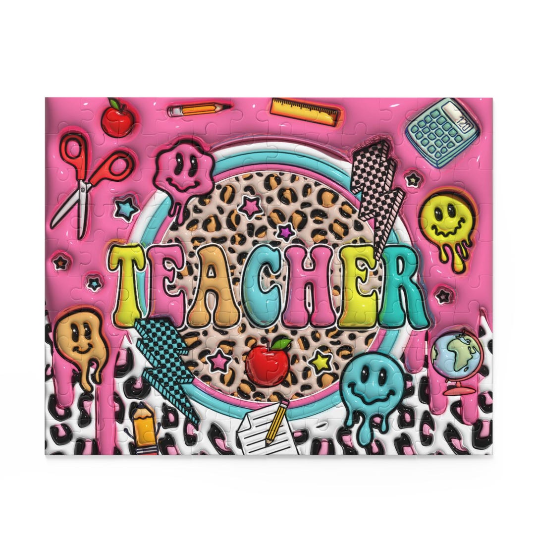 Colorful Teacher Puzzle: Fun Classroom Decor, Educator Gift - Etsy