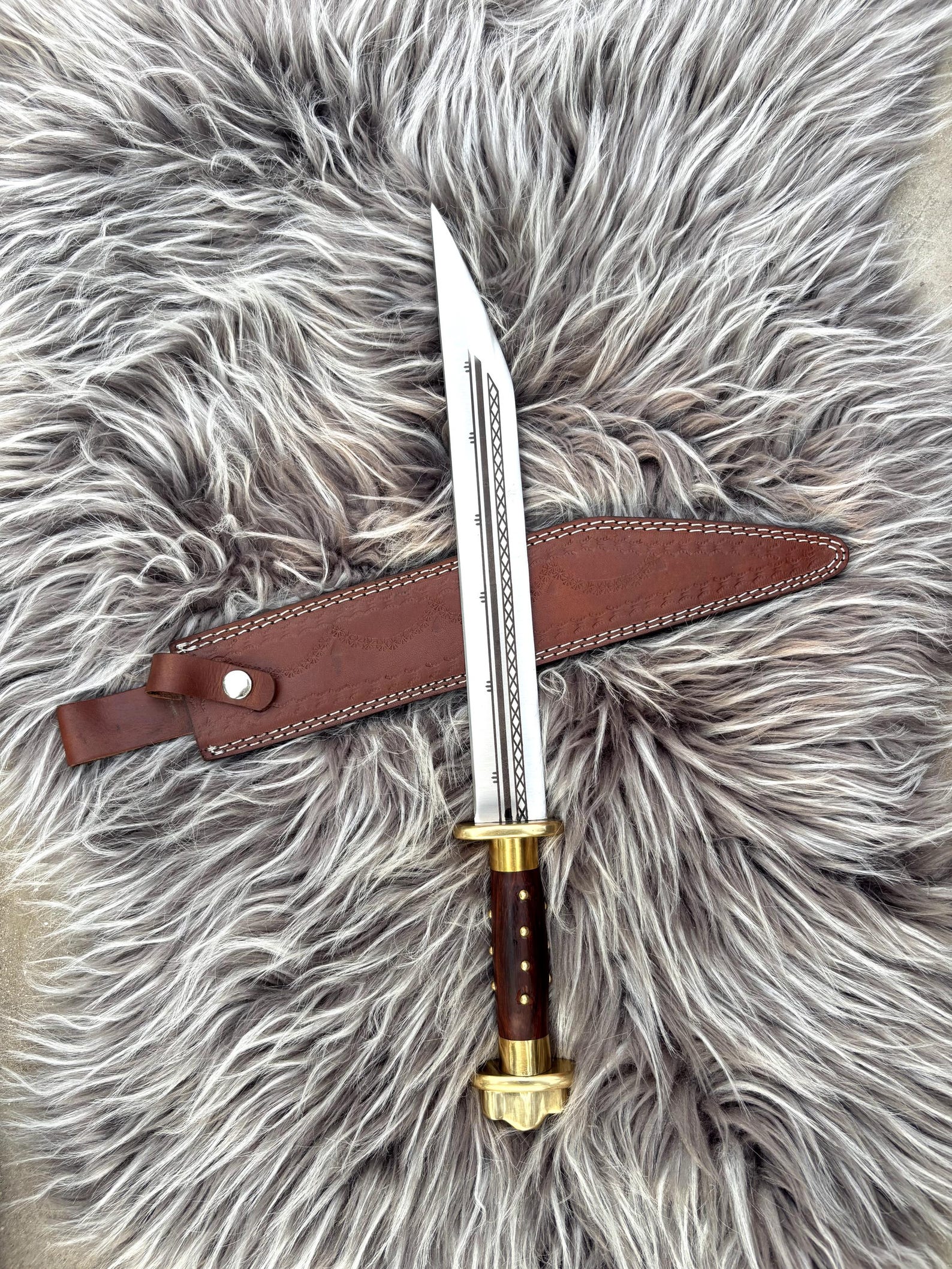 Merovingian Seax Knife | Custom Handmade Viking Seax | 1075 High Carbon ...
