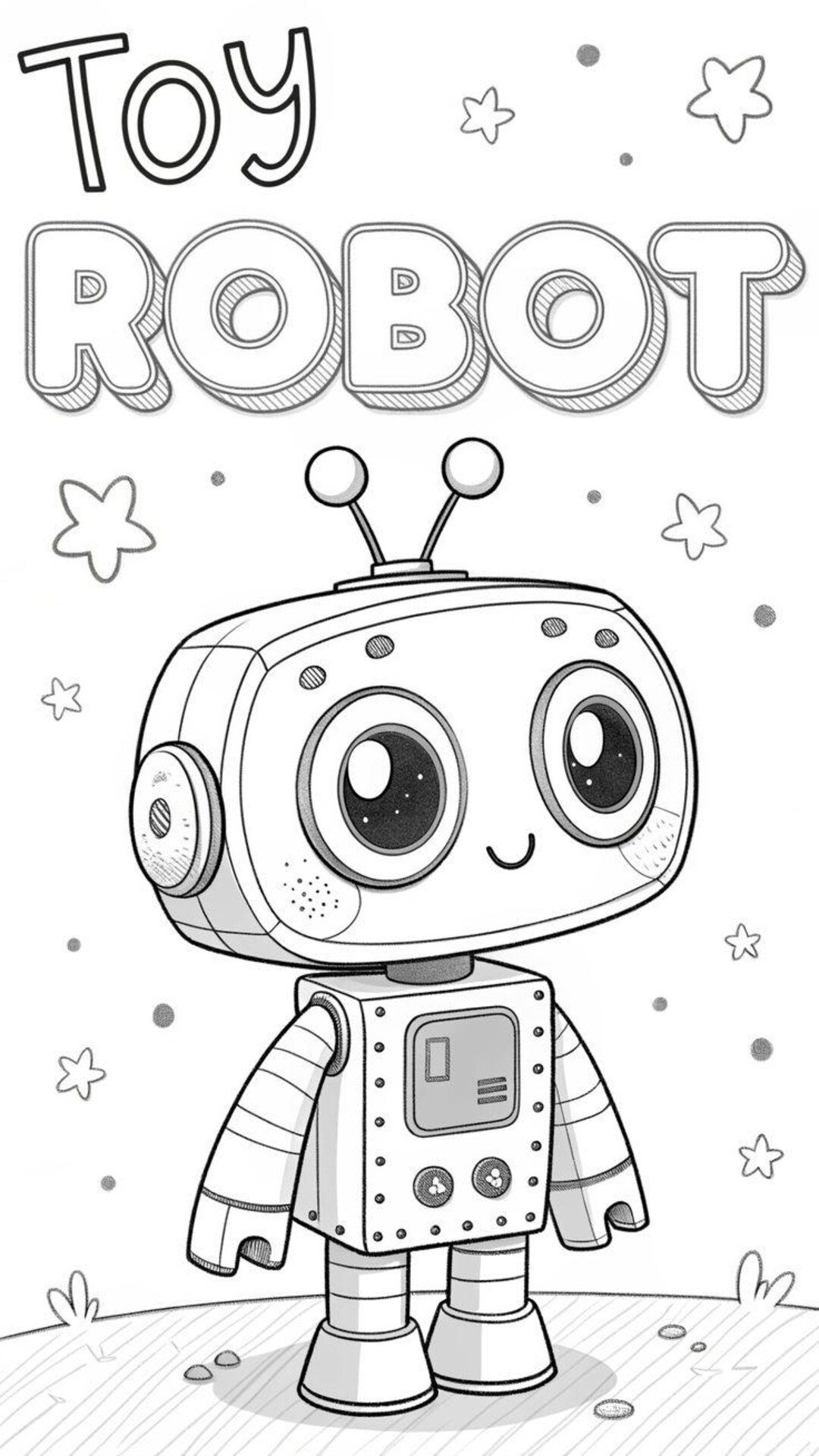 Robot Coloring Book for Kids | Printable Cute Robot Coloring Pages ...