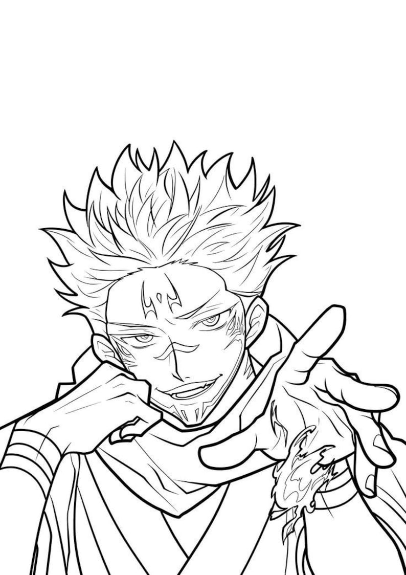 Jujutsu Kaisen Characters Coloring Book | Anime Printable for Kids ...