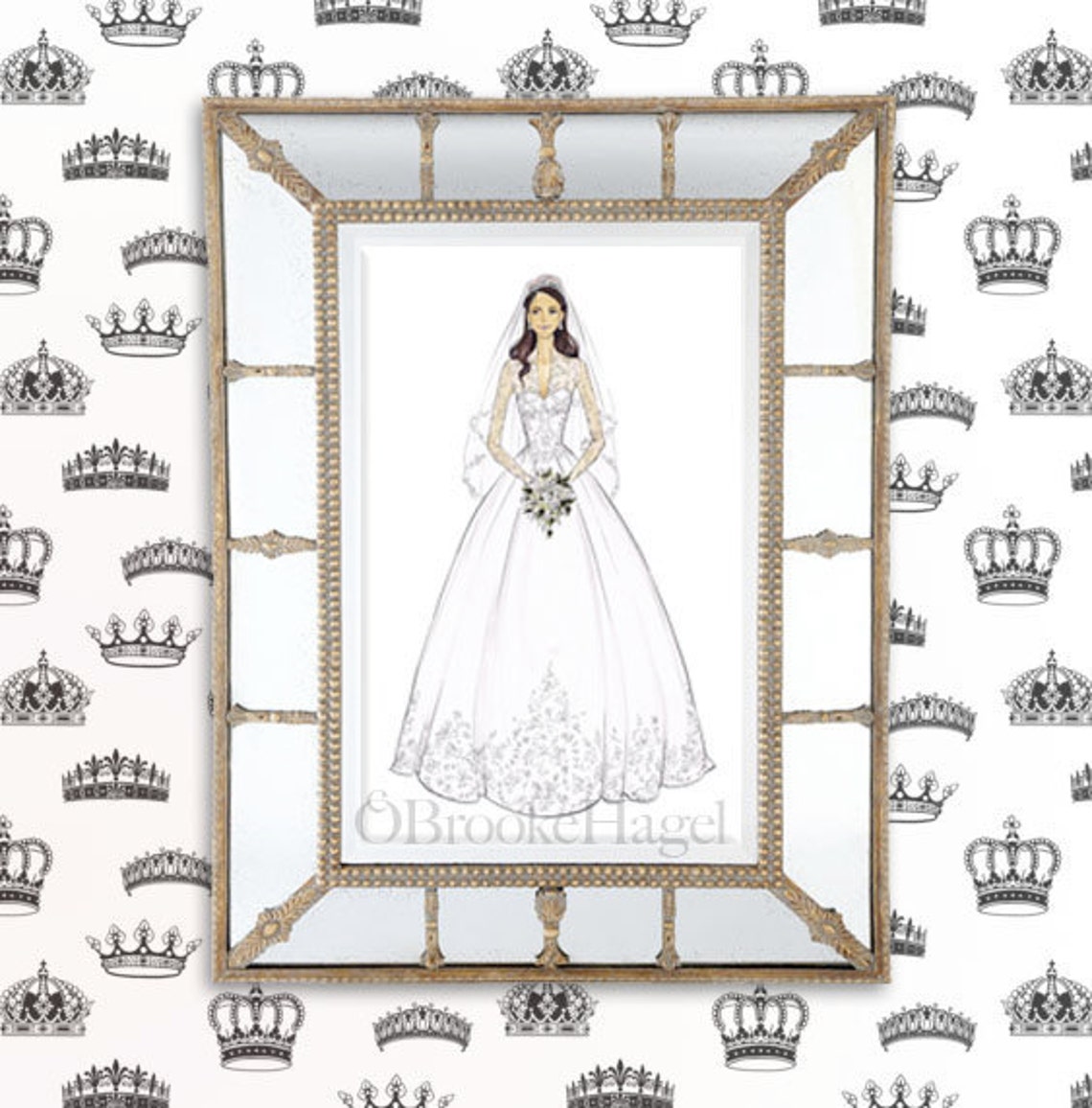 Duchess Kate Middleton-dutchess of Cambridge-bridal Illustration ...
