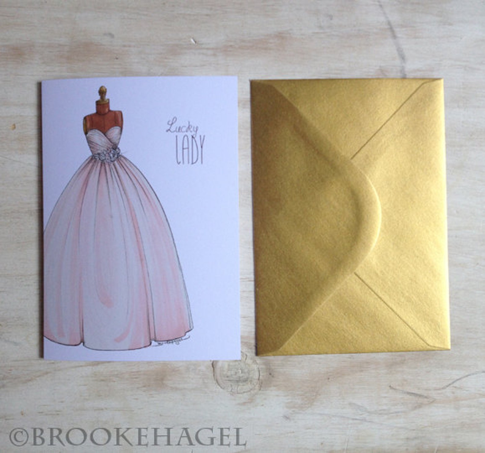 Lucky Lady Bridal Card - Etsy
